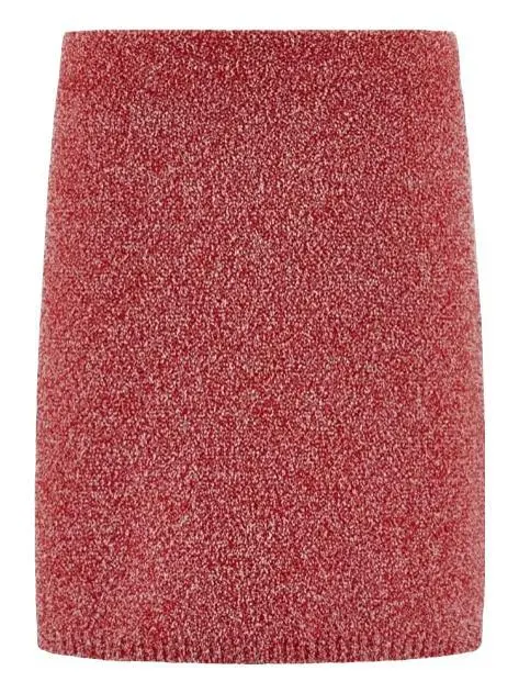 FERRAGAMO Bouclé Mini Skirt - Red/white