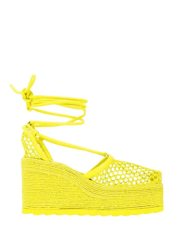 Bottega Veneta Open-knit Platform Espadrilles - Yellow