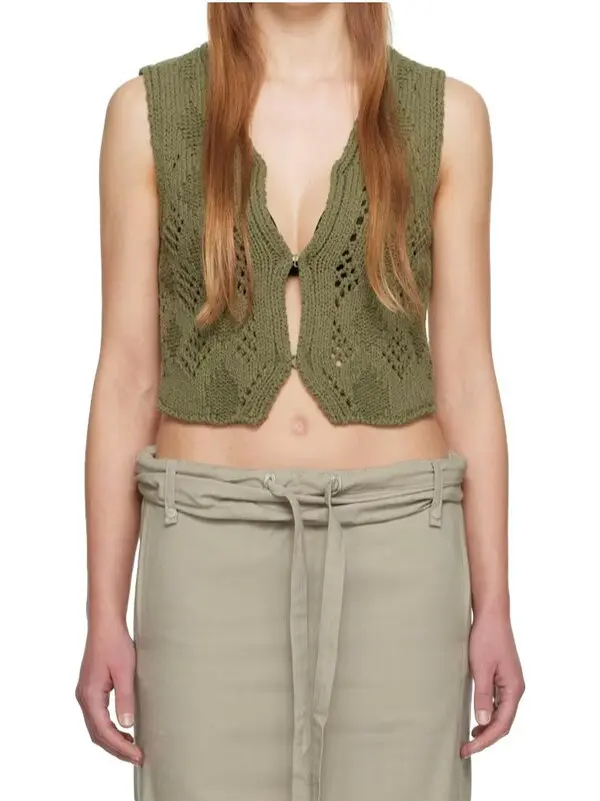 OPEN YY Argyle Vest - Khaki