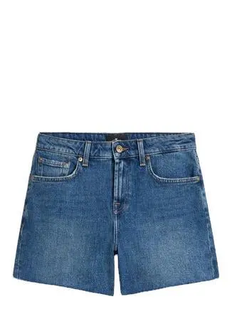 7 For All Mankind Monroe Long Short In Explorer Wash - Denim