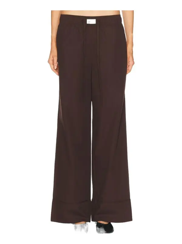 ENTIRE STUDIOS Drawstring Palazzo Pants - Brunette