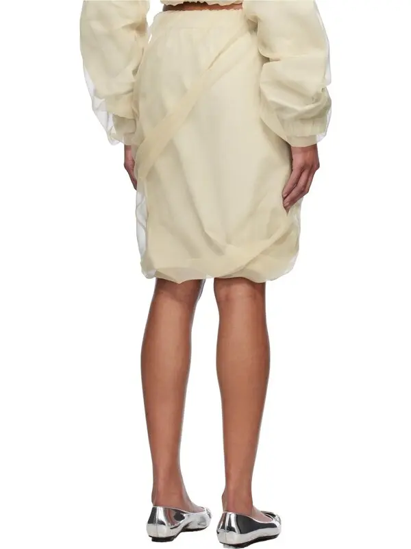 We11Done Elasticated Waist Skirt - Nude