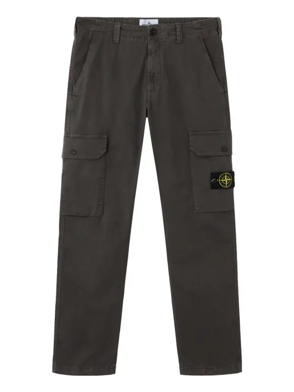 Stone Island Logo-patch Cargo Pants - Charcoal-grey