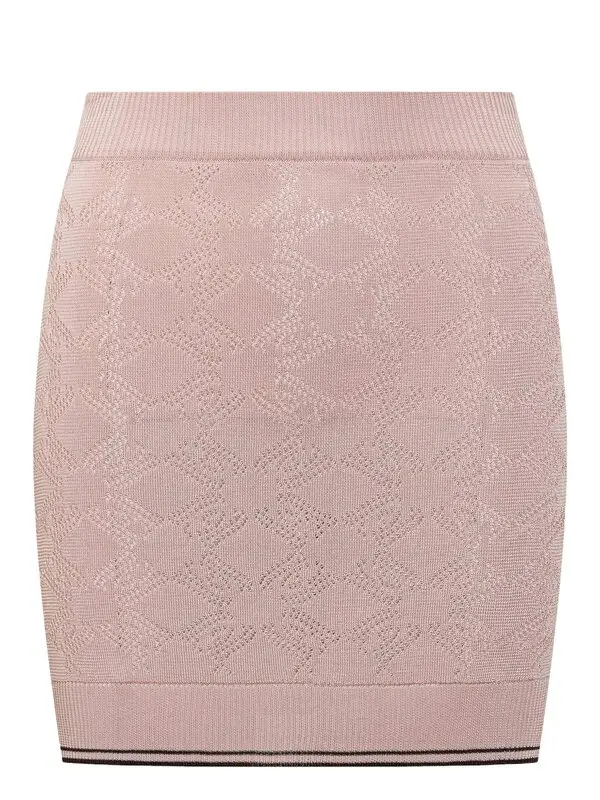 Amiri Ma Quad Knit Mesh Skirt - Nude