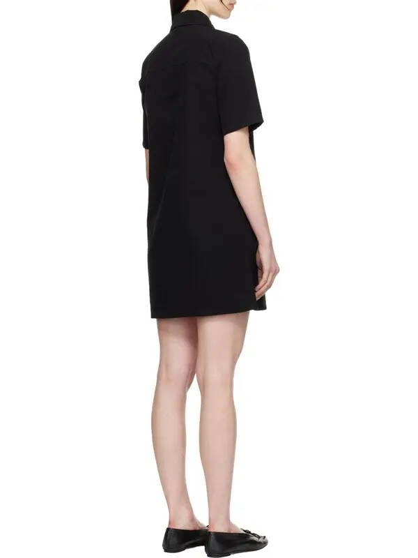 A.p.c. Selia Short-sleeve Shirt Dress - Black