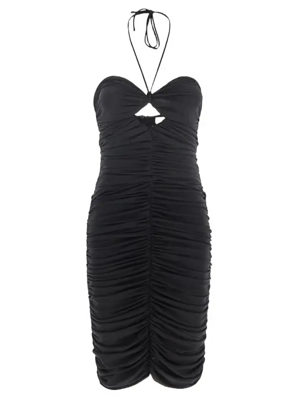 Magda Butrym Cut-out Halterneck Mini Dress - Black