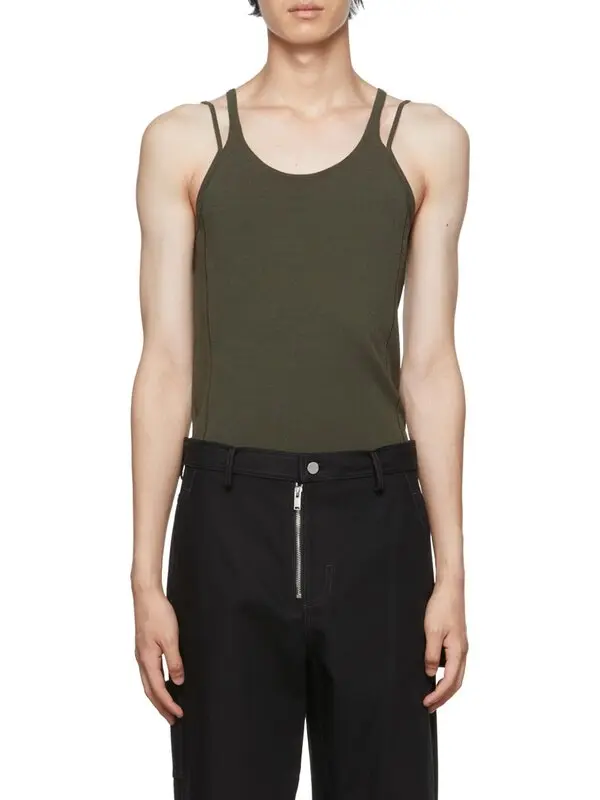 DION LEE Double-strap Tank Top - Black