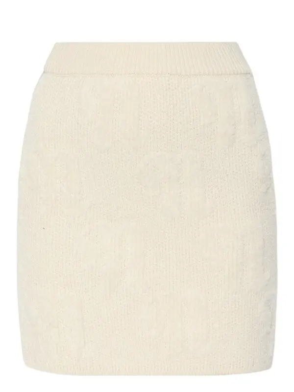 Nanushka Logo Motif Mini Skirt - White