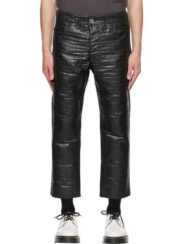 SONG FOR THE MUTE Logo Sewn Casual Pants - Black