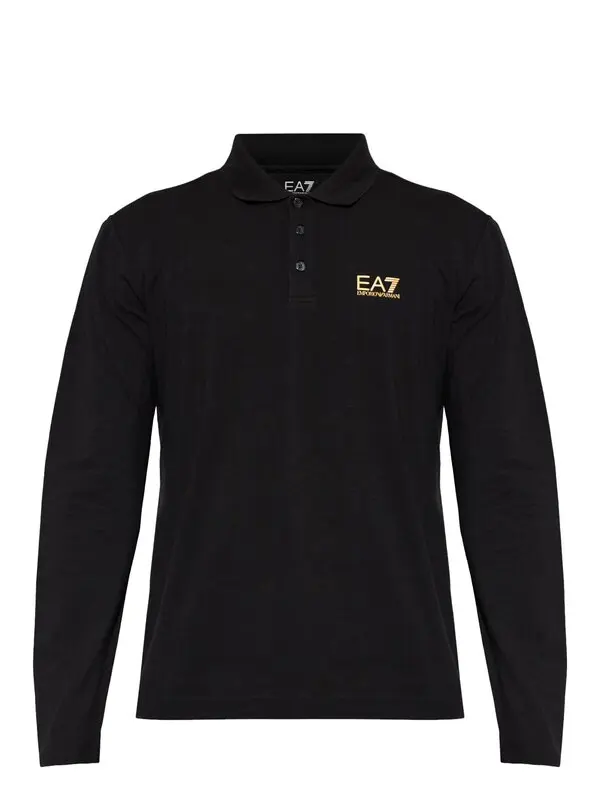 EA7 Long Sleeve Polo - Black