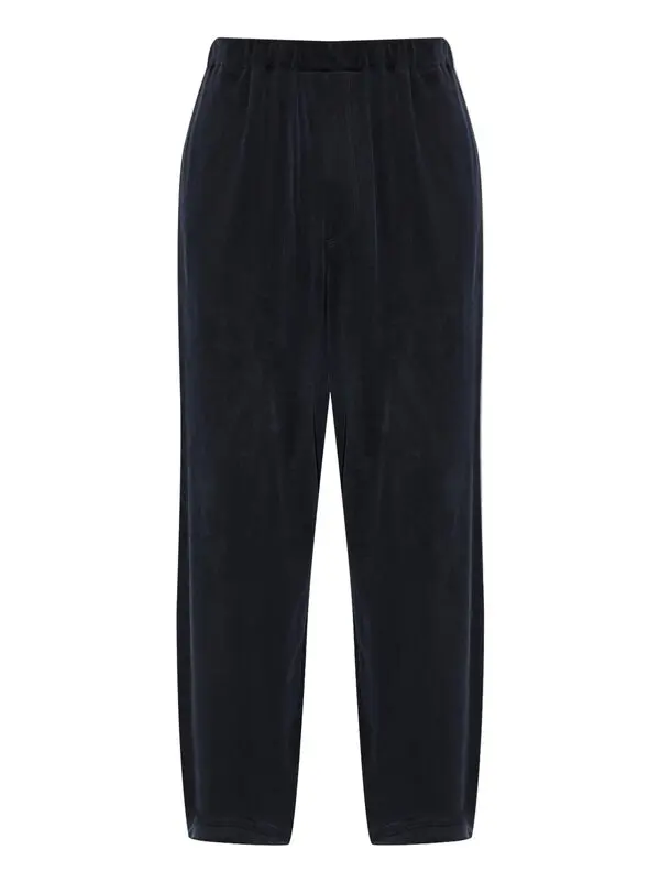 Giorgio Armani Loose-fit Wide-leg Trousers - Navy Blue