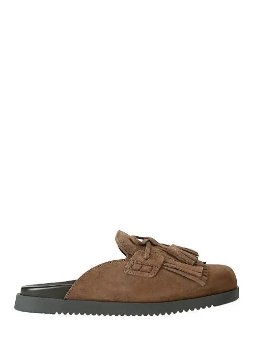 Steve Madden Maurea Suede Mules With Tassel Embellishment - Mid Brown