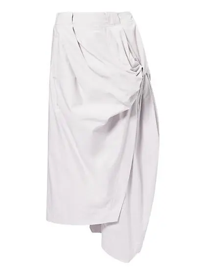 Issey Miyake Twist Drape Cotton Trousers - Grey