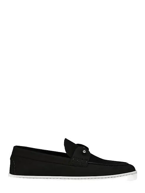 CHRISTIAN LOUBOUTIN Chambeliboat Leather Boat Shoes - Black