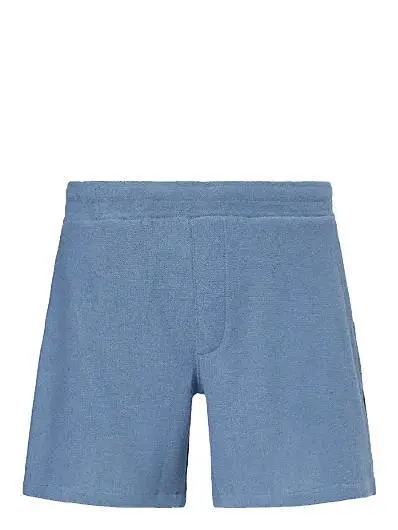 Paige Elijah Drawstring Cotton-blend Shorts - Lakeside