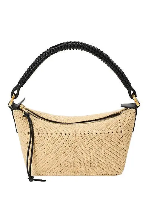 Loewe Cala Raffia Mini Bag - Natural/black