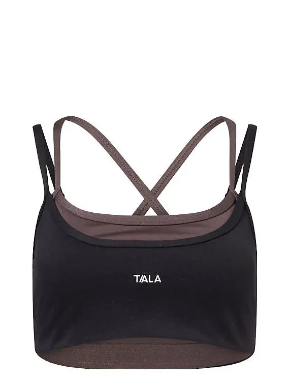 TALA Dayflex Double-layer Sports Bra - Black / Taupe