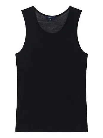 Soeur Isis Semi-sheer Cotton Tank Top - Noir