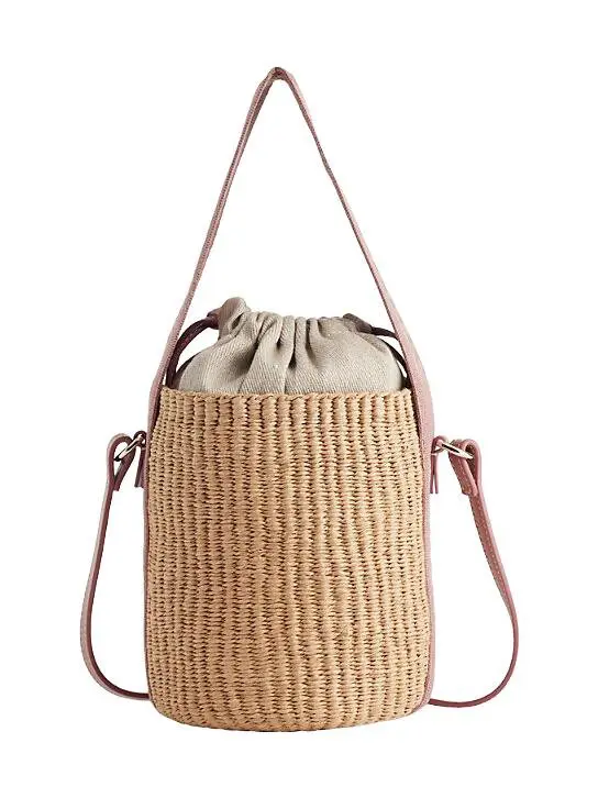 Chloé Woody Woven Basket Bag - Nougat
