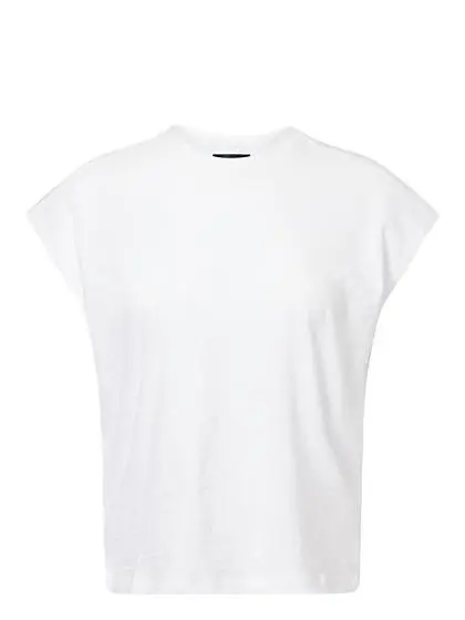 Theory Boxy-fit Cotton Top - White