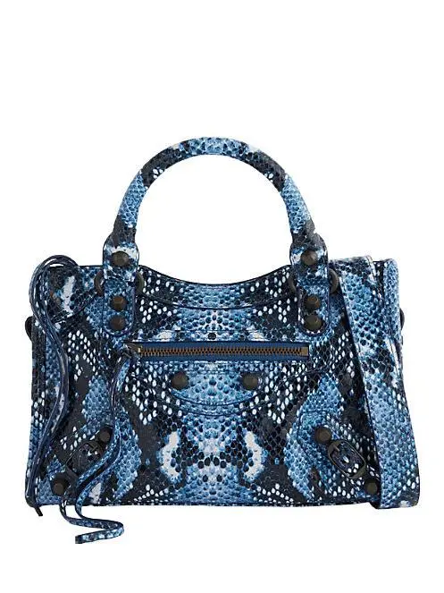 Balenciaga Le City Mini Leather Top-handle Bag - Blue