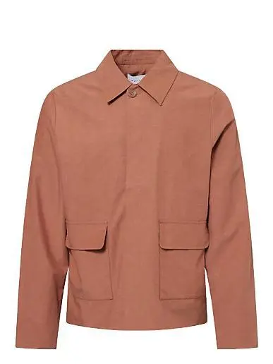 RAITH Diego Tailored Patch-pocket Woven Jacket - Rust
