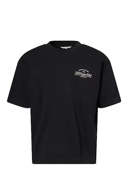 THE COUTURE CLUB Club De Soci Graphic Cotton T-shirt - Black