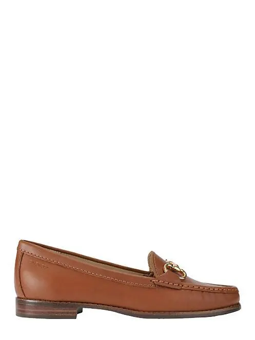 Carvela Wide-fit Leather Loafers With Horsebit Detail - Dk.brn Com