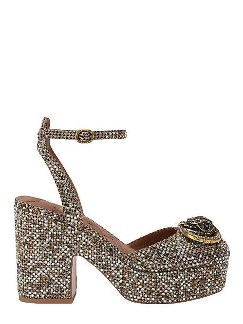 Kurt Geiger Chelsea Platform Faux-leather Heeled Sandals - Beige