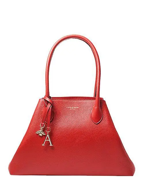 ASPINAL OF LONDON Large Leather Shoulder Bag - Cardinalred