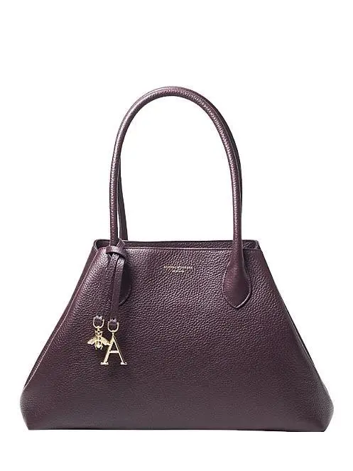 ASPINAL OF LONDON Large Leather Shoulder Bag - Fig