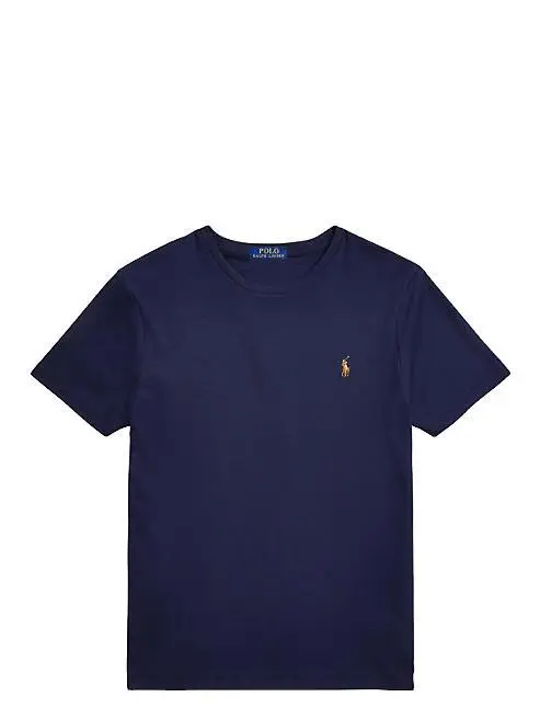 Polo Ralph Lauren Logo-embroidered Short-sleeved Cotton-jersey T-shirt - Refined Navy