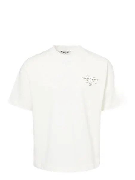 THE COUTURE CLUB Beach Club Graphic-print Cotton T-shirt - Offwhite