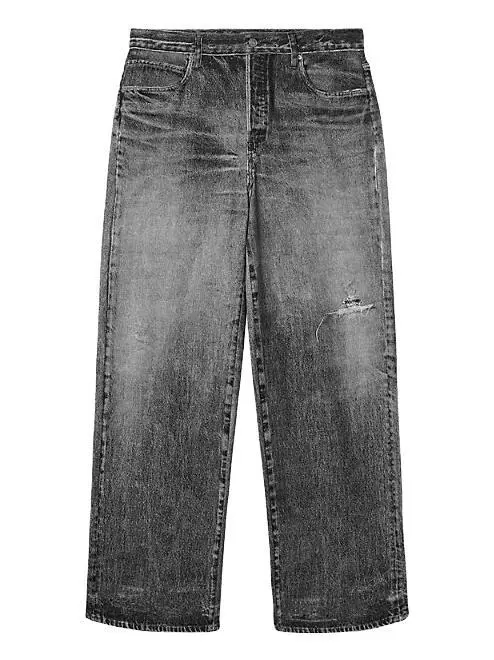 ALLSAINTS Lenny Denim-illusion Cotton Trousers - Illusion Black