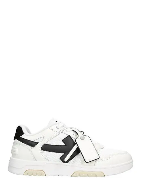 Off-White Out Of Office" Leather And Mesh Trainers - White