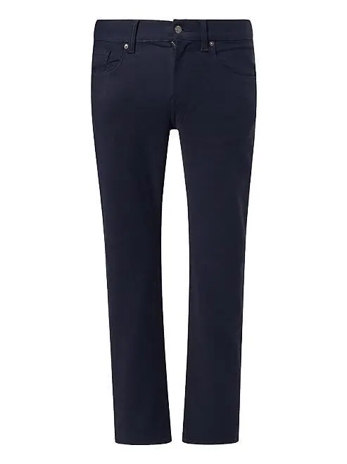 7 For All Mankind Slim Tapered-leg Stretch-denim Jeans - Ultramarine