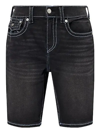 True Religion Bobby Baggy Denim Shorts - Deep Silence Black Wash