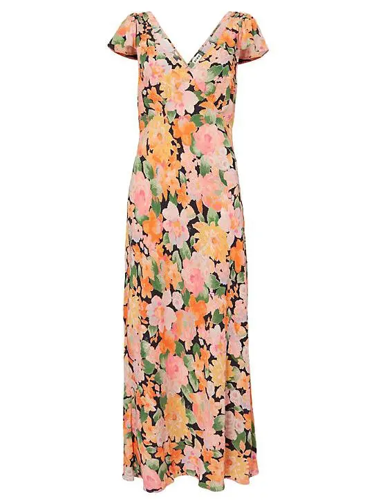 Rixo Cathy Floral-print Woven Midi Dress - Floral Black