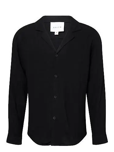 RAITH Cami Long-sleeve Linen-blend Shirt - Black