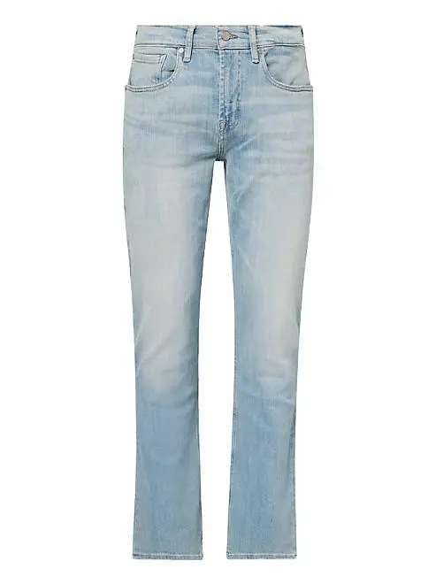7 For All Mankind Straight Mid-rise Denim Jeans - Mariner