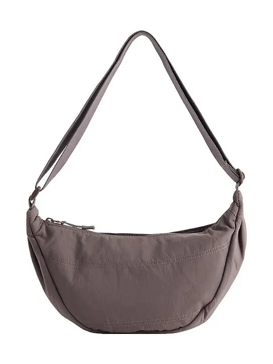 GYMSHARK Pleat Nylon Crossbody Bag - Gs Cool Brown