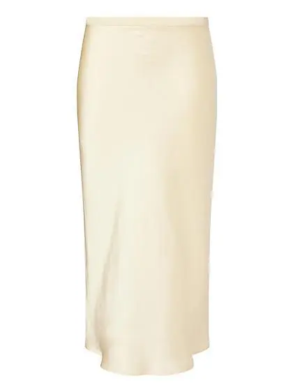 ANINE BING Silk Midi Skirt - Cream
