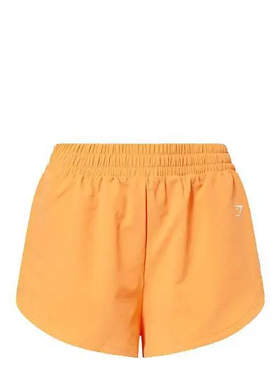 GYMSHARK High Leg Woven Track Shorts - Gs Dayglow Peach