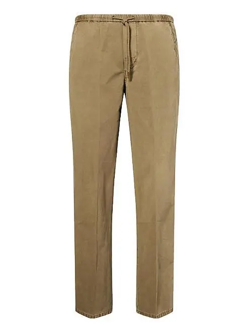 Citizens Of Humanity Relaxed-fit Straight-leg Cotton And Linen-blend Trousers - Bezal (md Olv/grn)