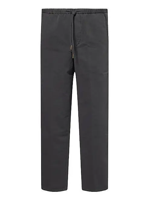 Citizens Of Humanity Relaxed-fit Straight-leg Cotton And Linen-blend Trousers - Washed Black