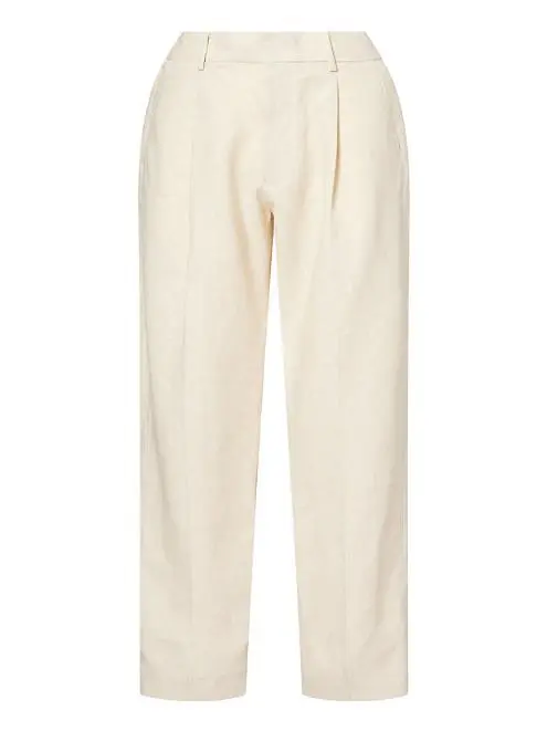 Nn07 Straight-leg Linen Trousers - Oat