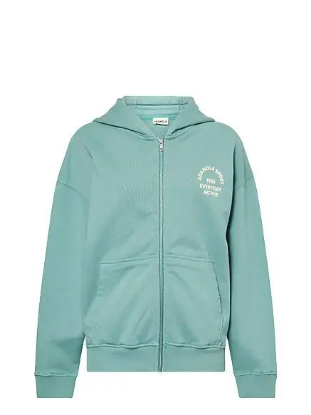 ADANOLA Zip-through Hoody - Eucalyptus Grn/butter
