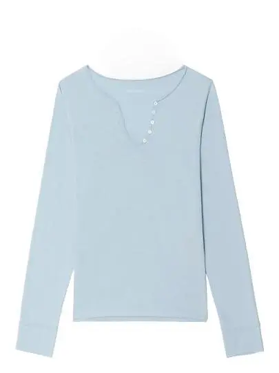 Zadig&Voltaire Graphic Print Long-sleeve Cotton T-shirt - Sky