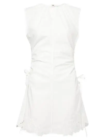 SIR. Klara Ruched Cotton Mini Dress - Ivory