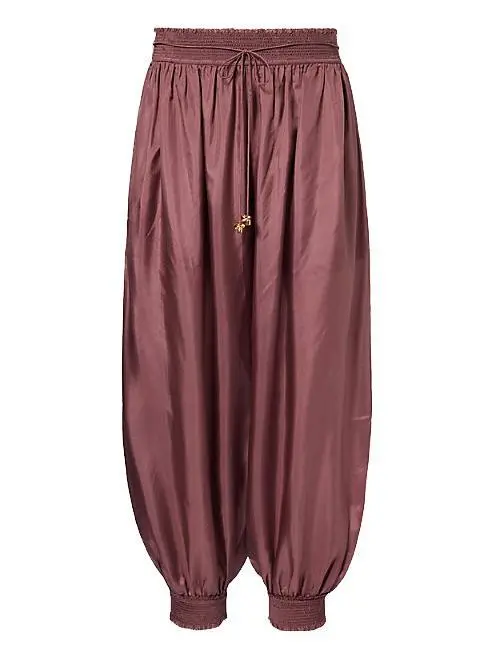 Zimmermann Harem Silk Trousers - Musk